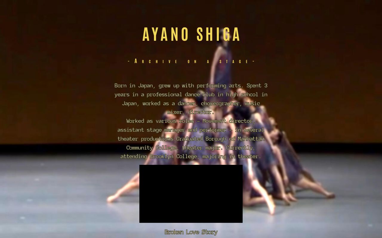 Ayano Shiga Archive on a Stage